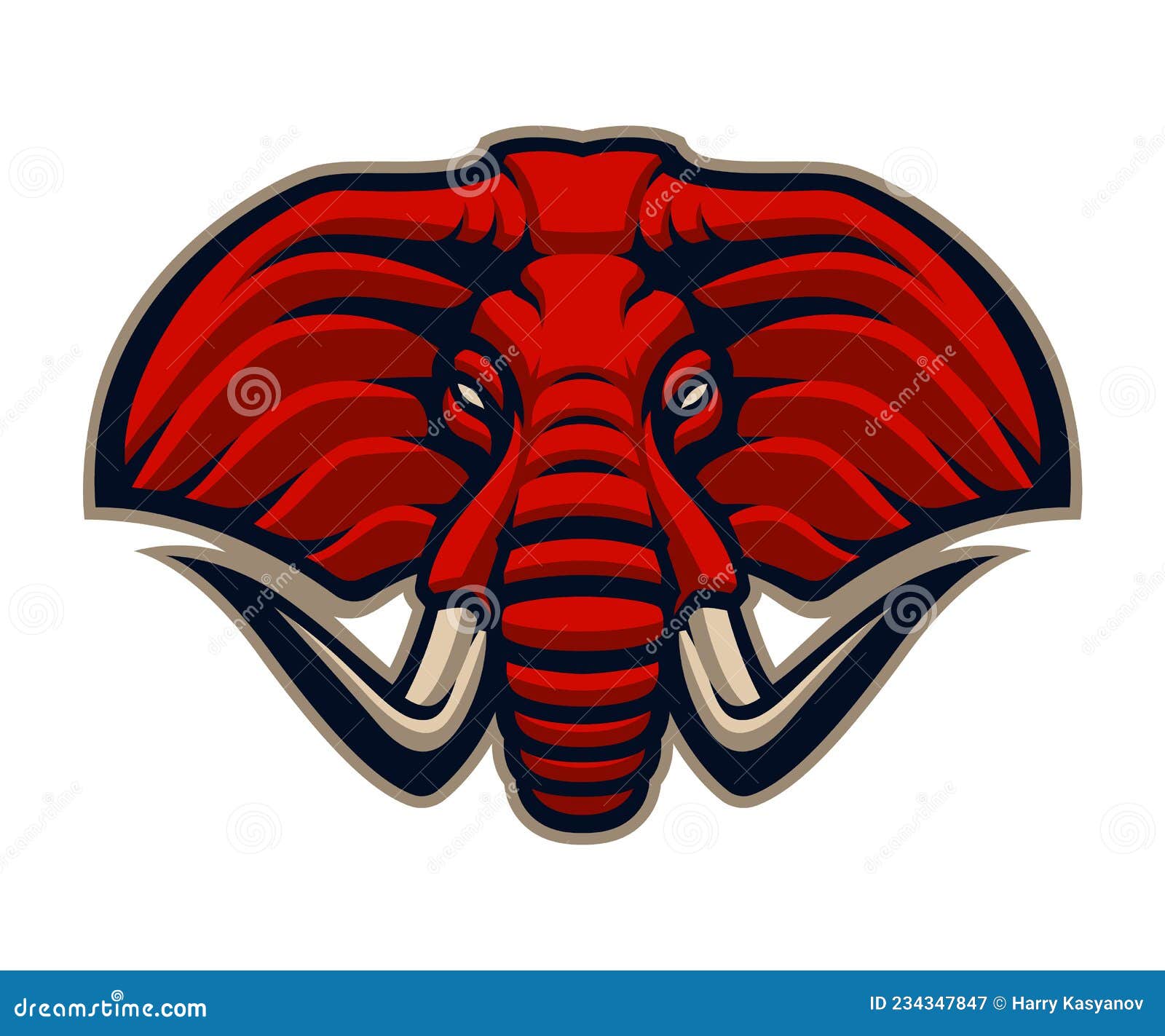 An Elephant Vector Mascot stock vector. Illustration of sign - 234347847
