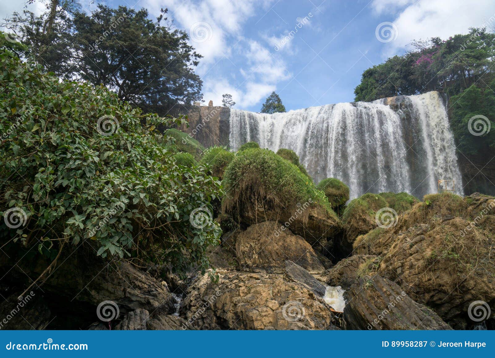 Elephant Waterfall Dalat stock image. Image of forest - 89958287