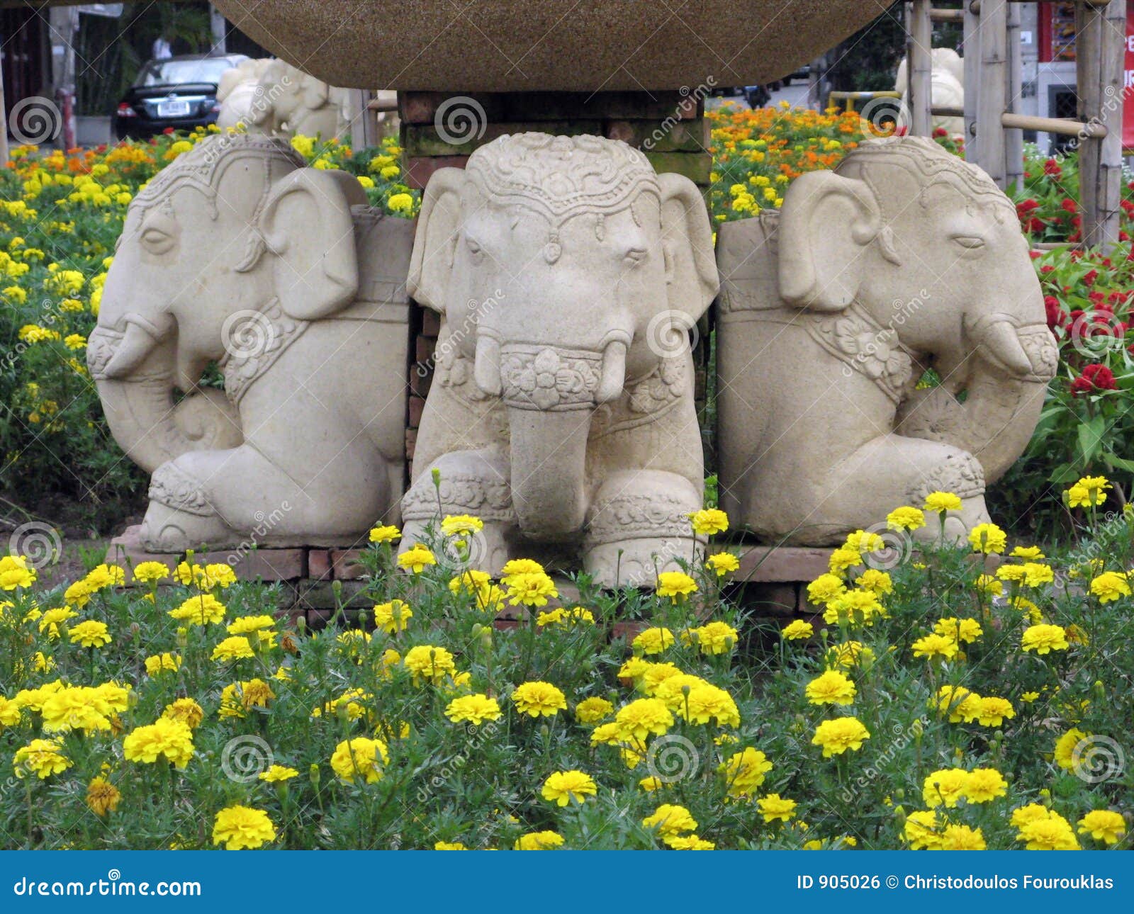 Elephants in the city stock photo. Image of thailand, parks - 905026