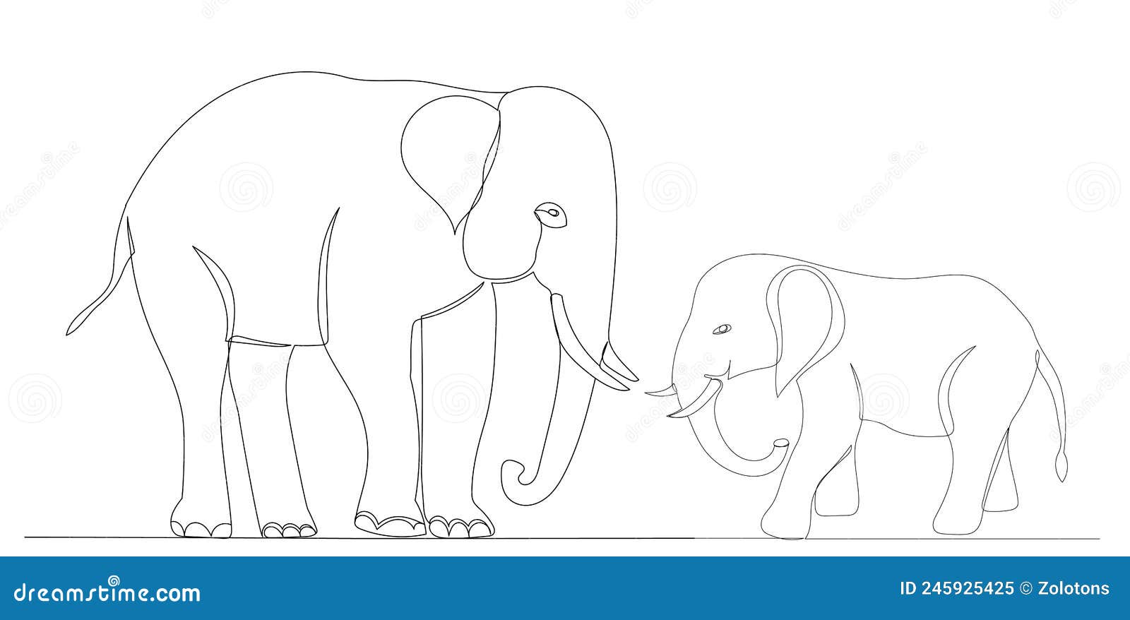 Elephants. A Sketch By Hand. Pencil Drawing Vector Illustration ...