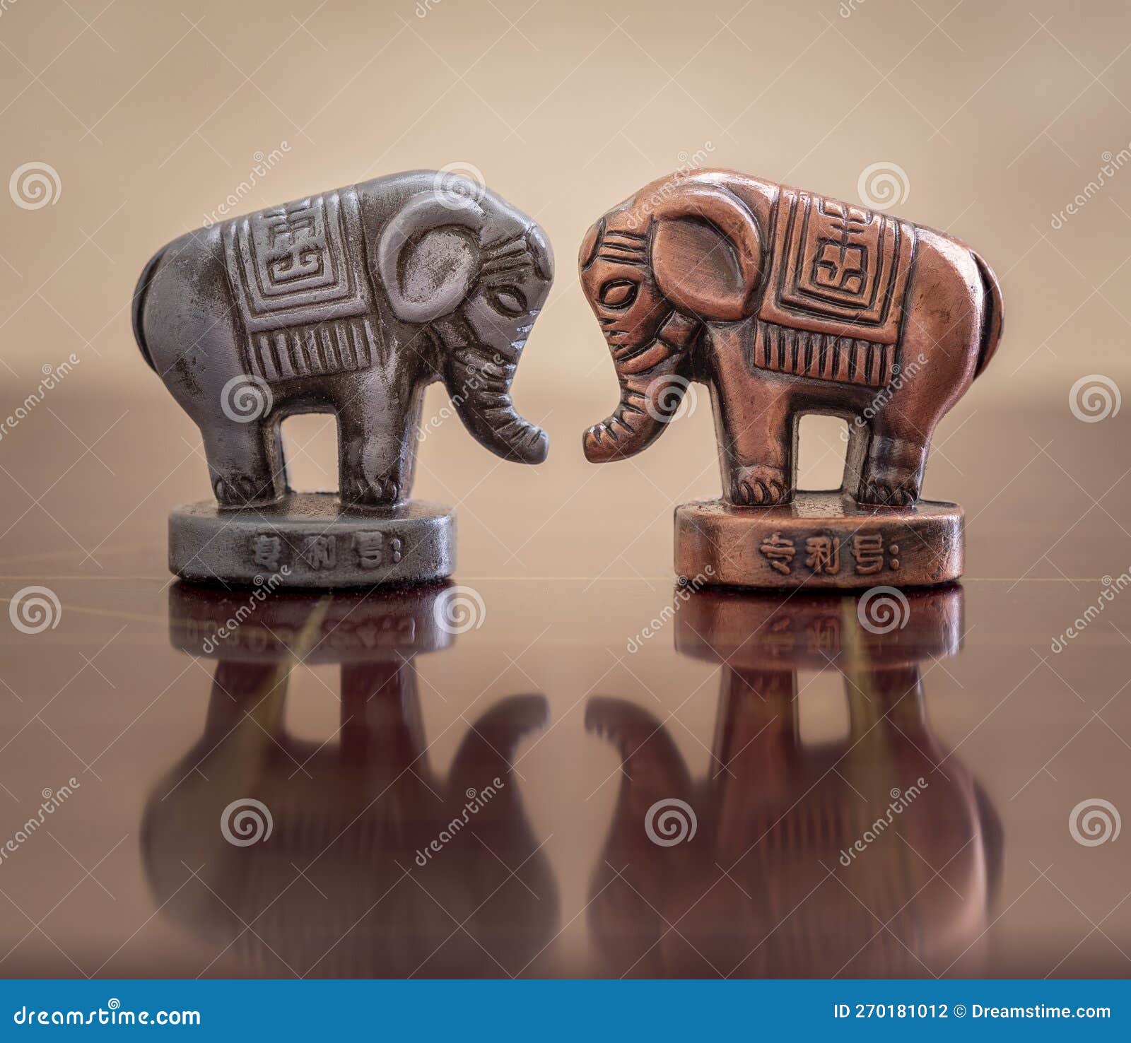 Chinese Chess Elephants Face Off Stock Photo - Image of move, face ...
