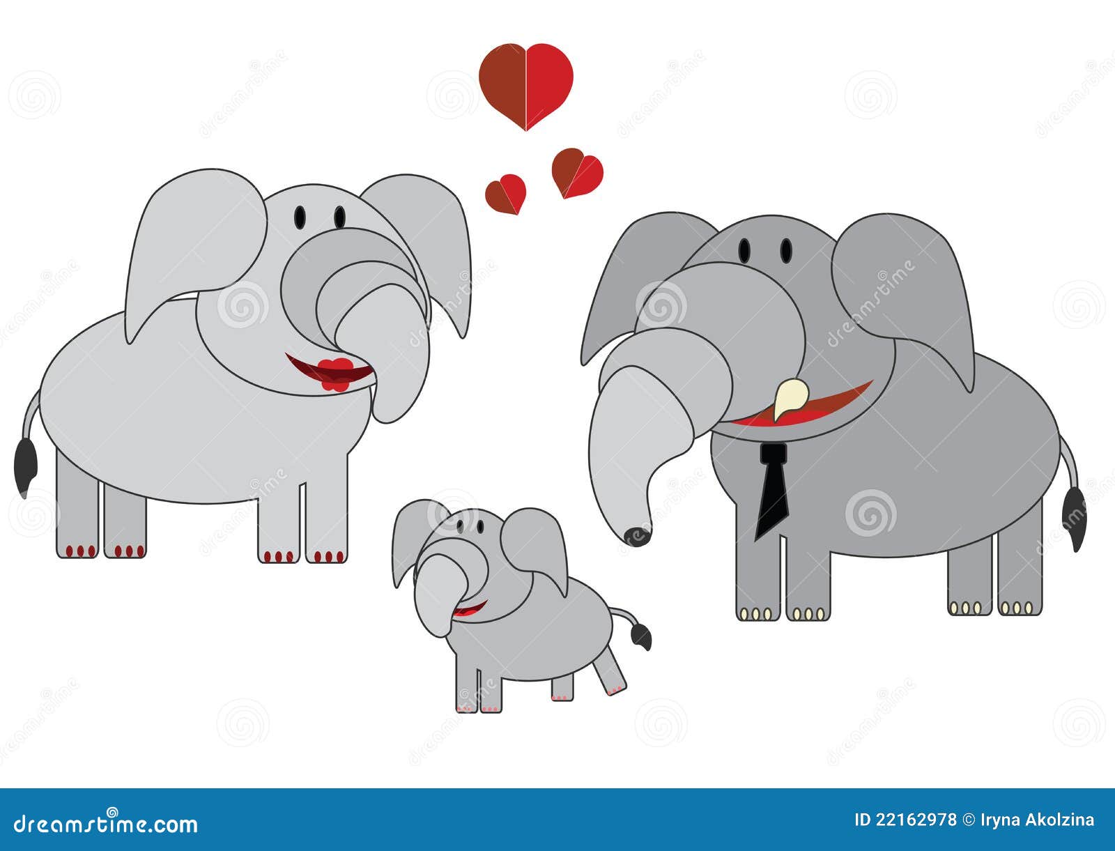 Elephants family stock vector. Illustration of animal - 22162978