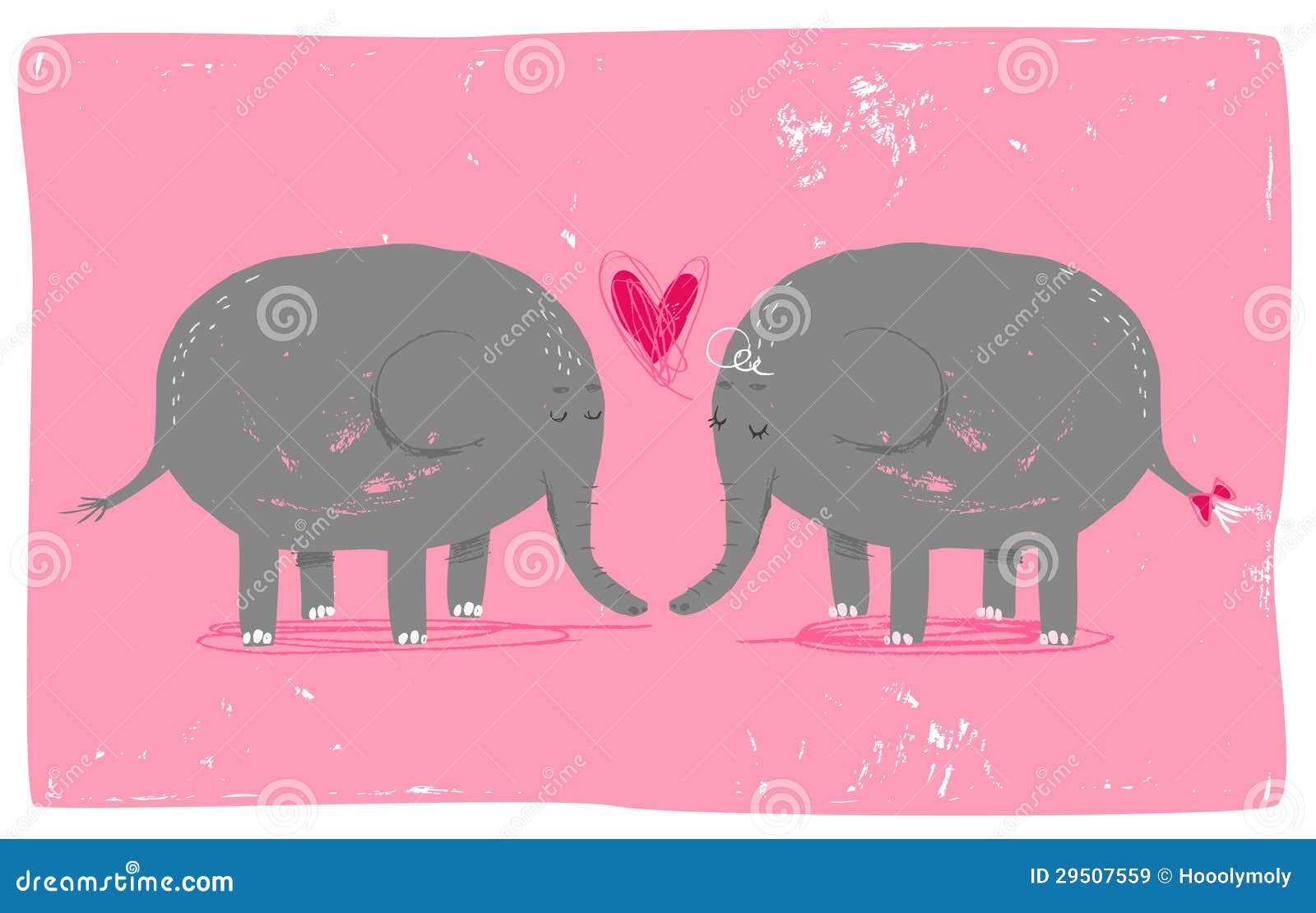Elephants in love stock vector. Illustration of attraction - 29507559