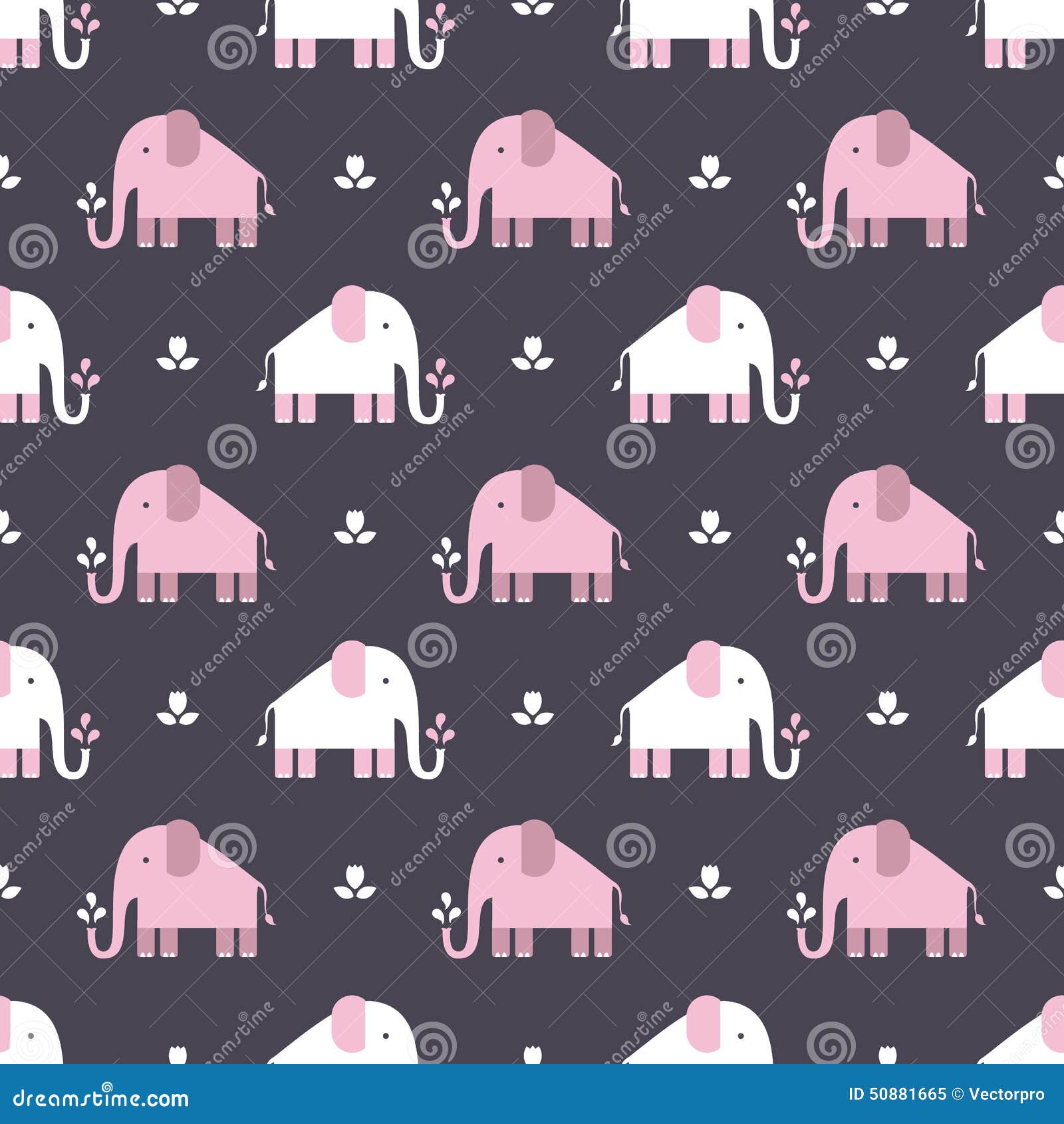 Elephants pattern stock vector. Illustration of mammals - 50881665