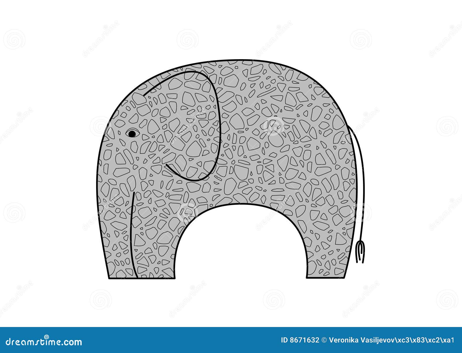 Elephants stylized stock illustration. Illustration of print - 8671632
