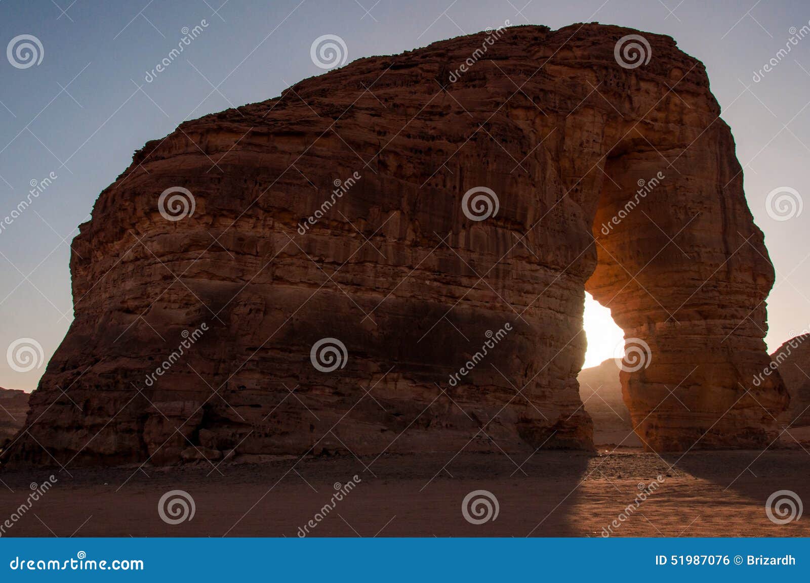 Eleplant Rock Formation In The Deserts Of Saudi Arabia Royalty-Free ...