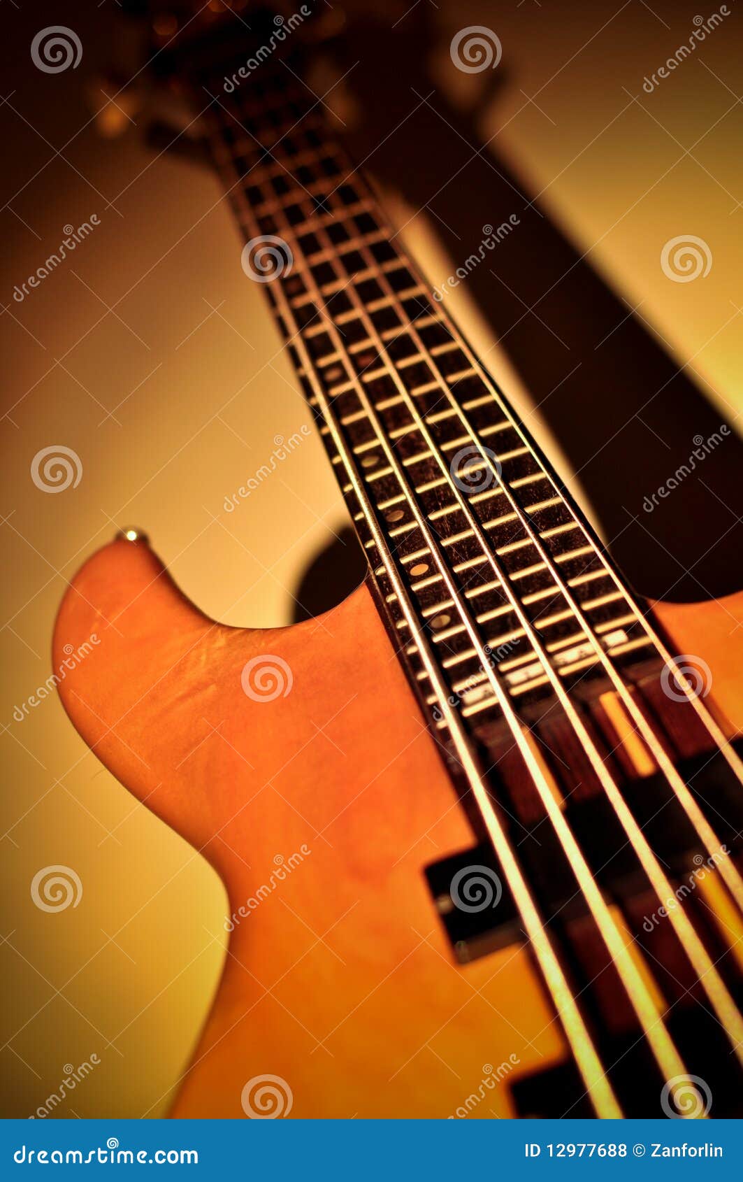 Eletric Bass Isolated on a Dramatic Light Stock Photo - Image of band ...