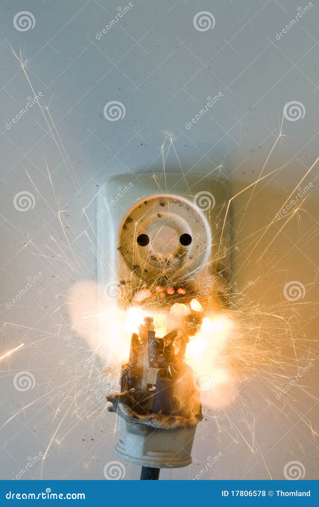 Eletrical fire stock photo. Image of charge, ampere, electrician - 17806578