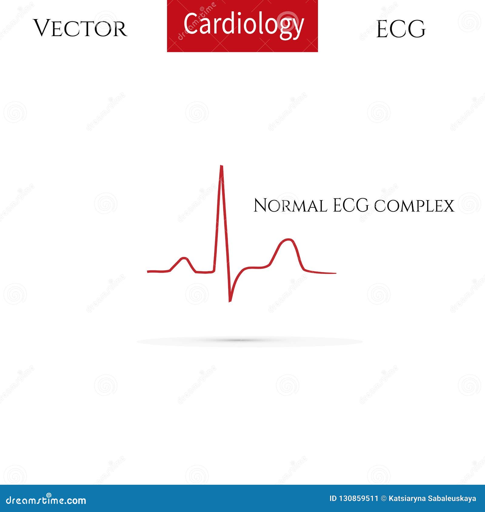 Elettrocardiogramma, Linea Del Ecg Illustrazione Vettoriale ...