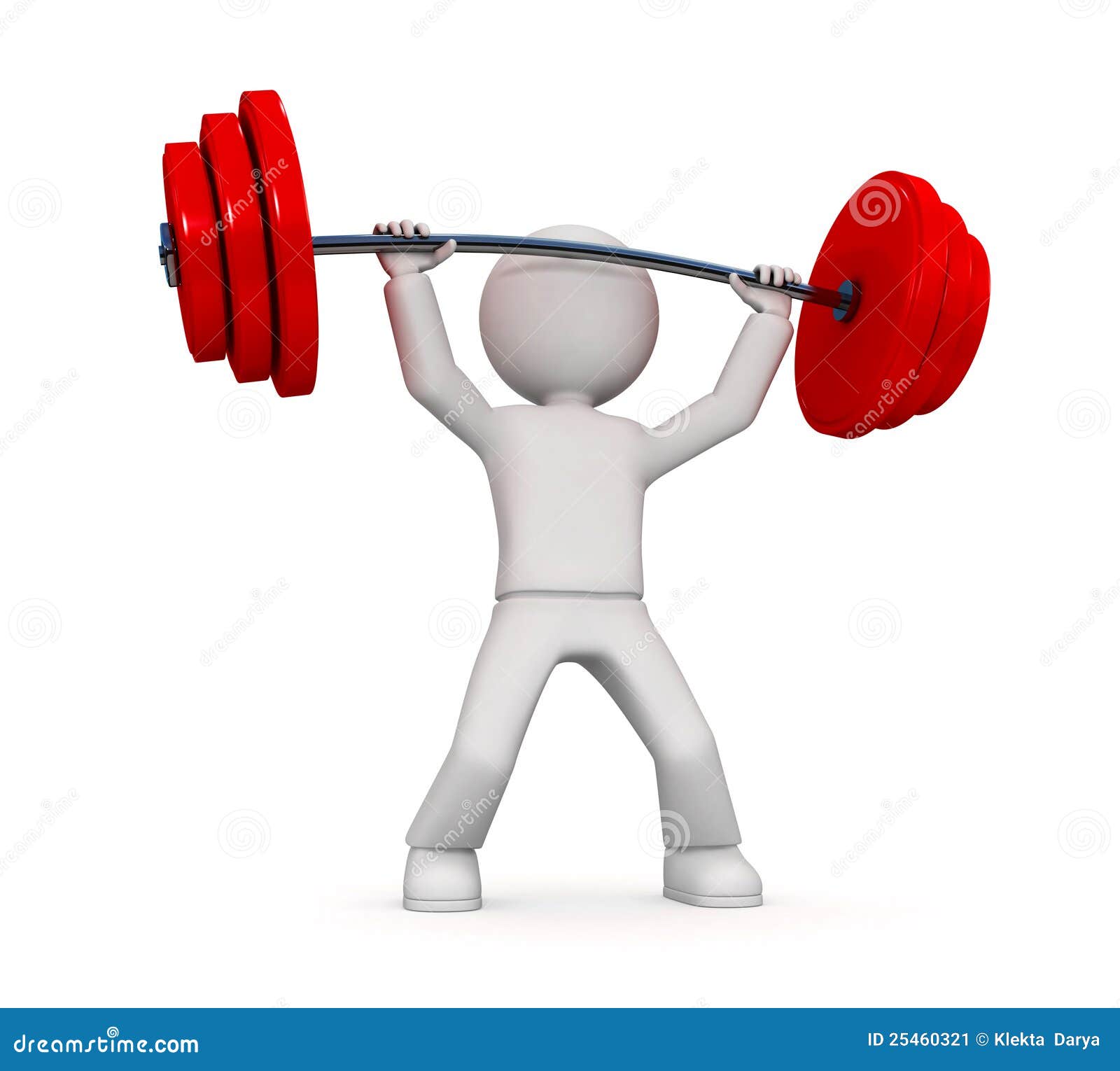 Elevación De La Potencia De La Persona 3D Stock de ilustración ...