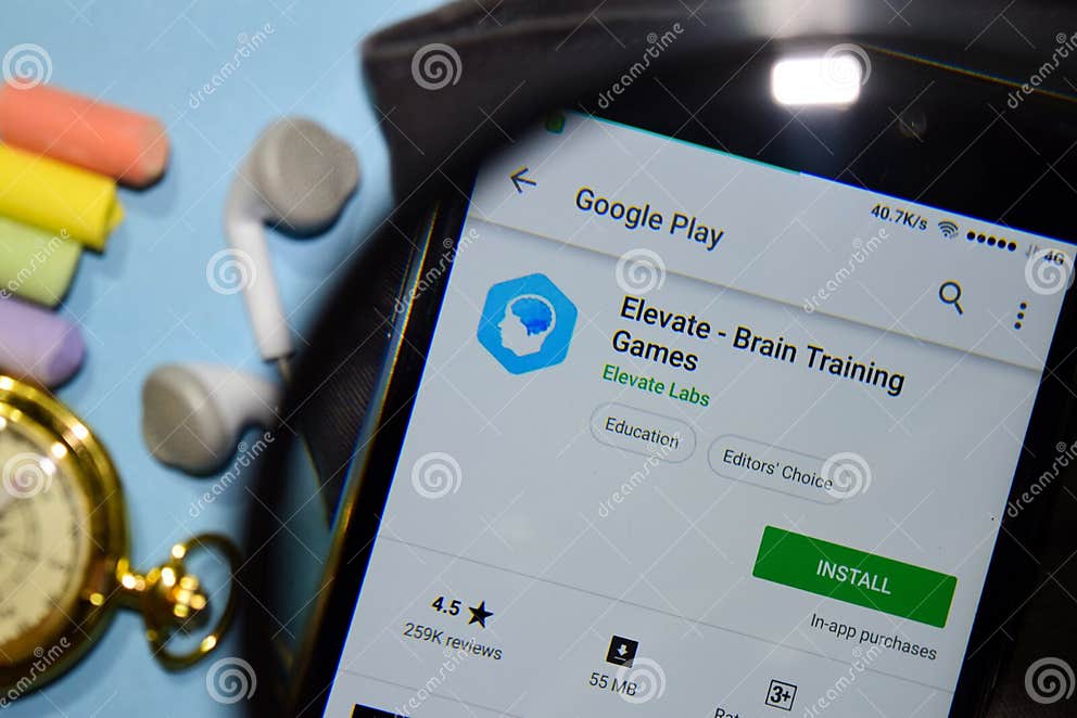Elevate - Brain Training Games Dev App with Magnifying on Smartphone ...