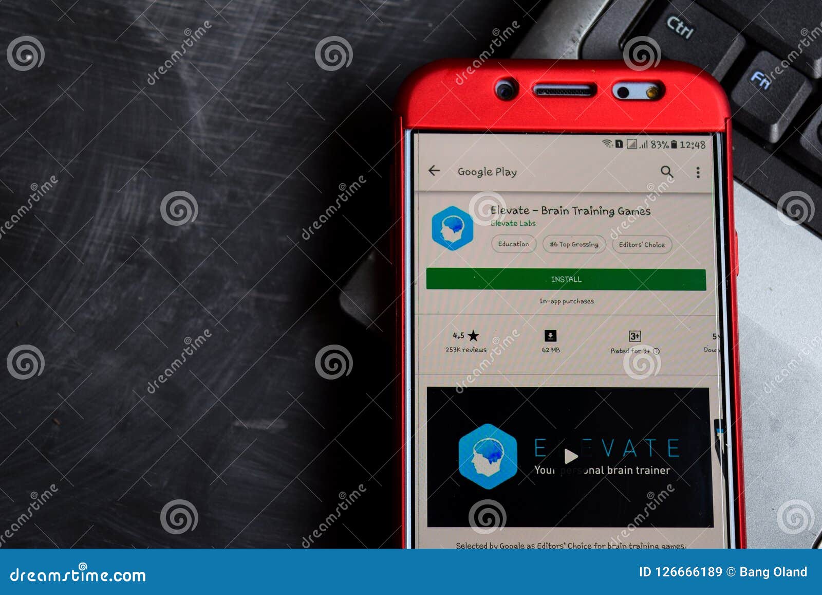 Elevate - Brain Training Games Dev App on Smartphone Screen. Editorial ...