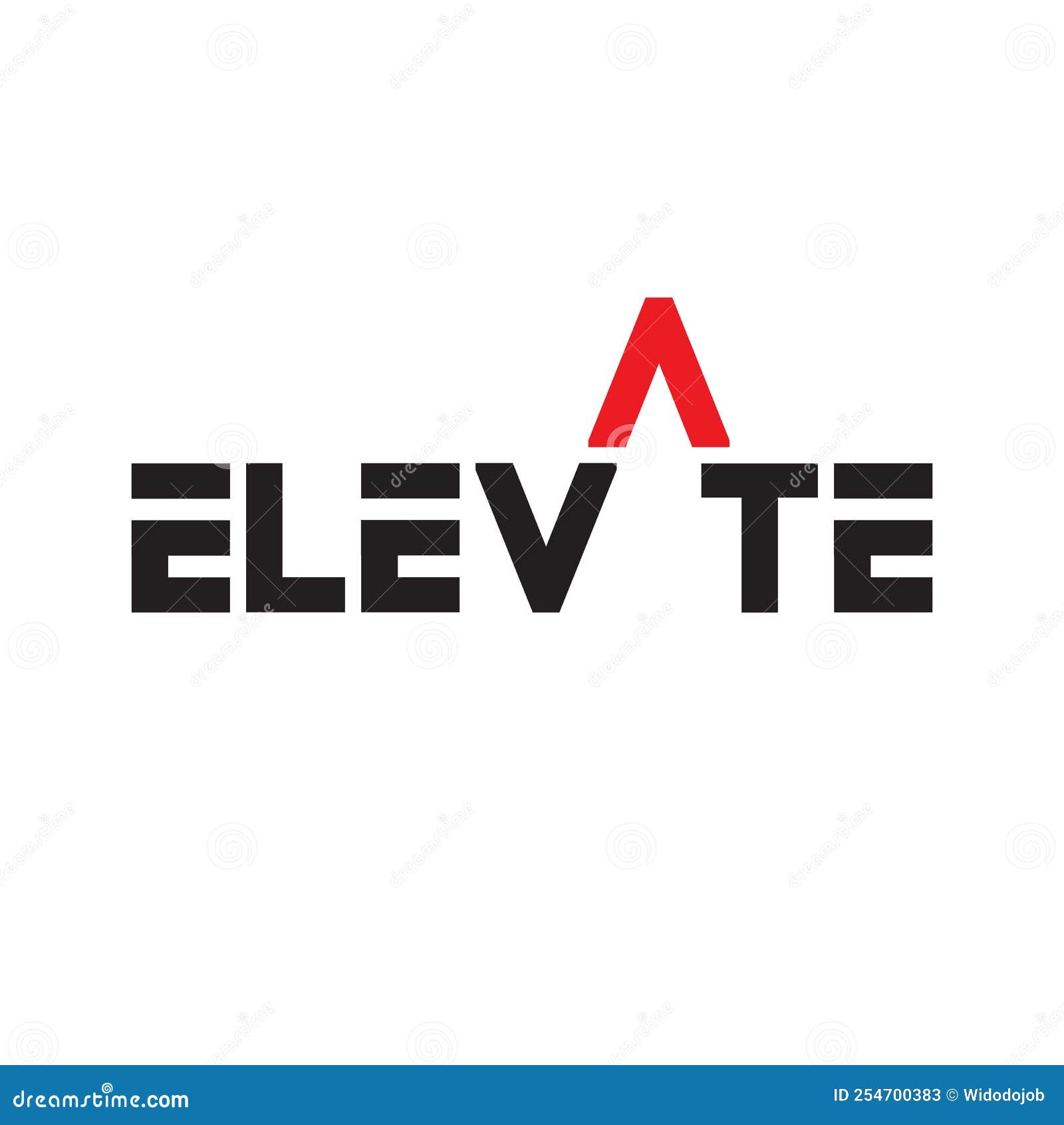 Elevate Text Logo, San Serif Font Typography Design Cartoon Vector ...