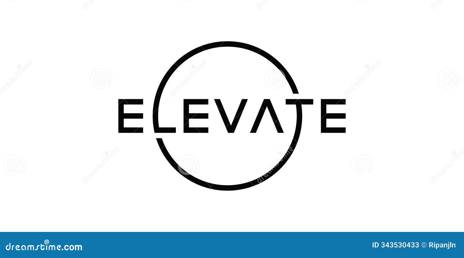 Elevate Text Logo, Typographic Design Vector Template. Stock ...