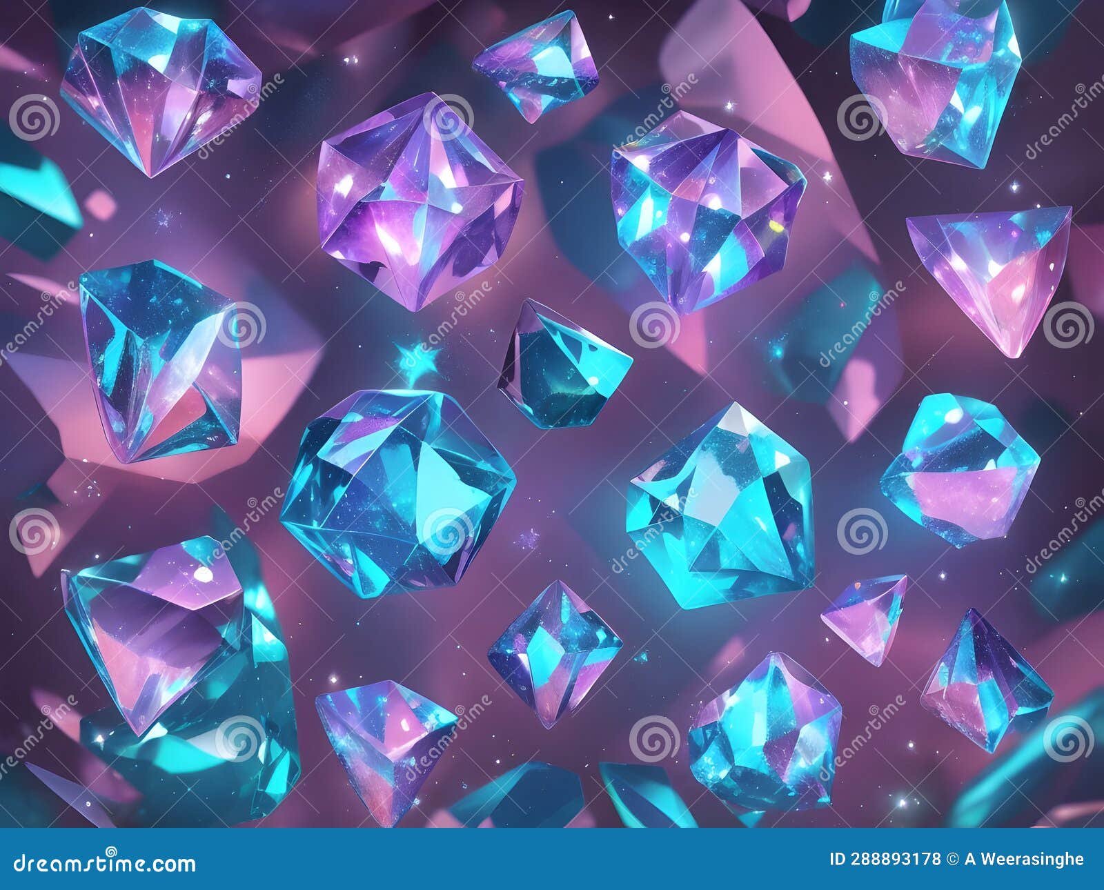 Radiant Crystal Artistry - Studio Based Photo of Mesmerizing Gradient ...