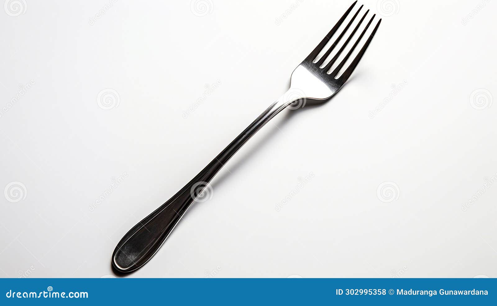 Stainless Steel Fork on White Background - Modern Cutlery Photography ...