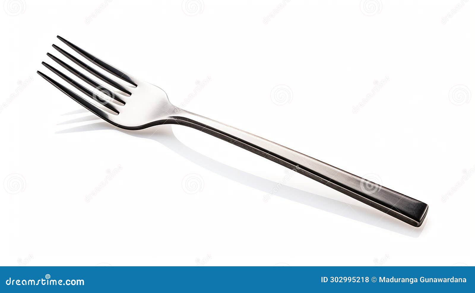 Stainless Steel Fork on White Background - Modern Cutlery Photography ...