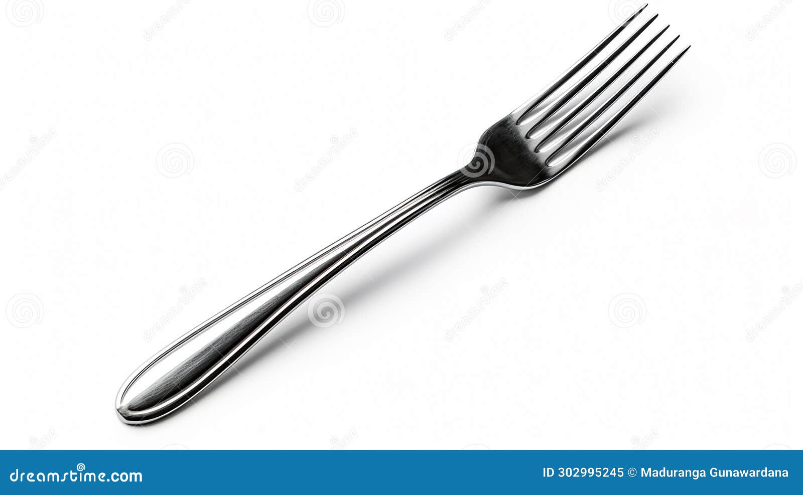 Stainless Steel Fork on White Background - Modern Cutlery Photography ...