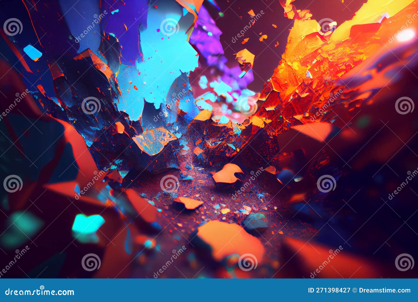 Chaotic and Textured Abstract Background with Bold Colors Stock ...