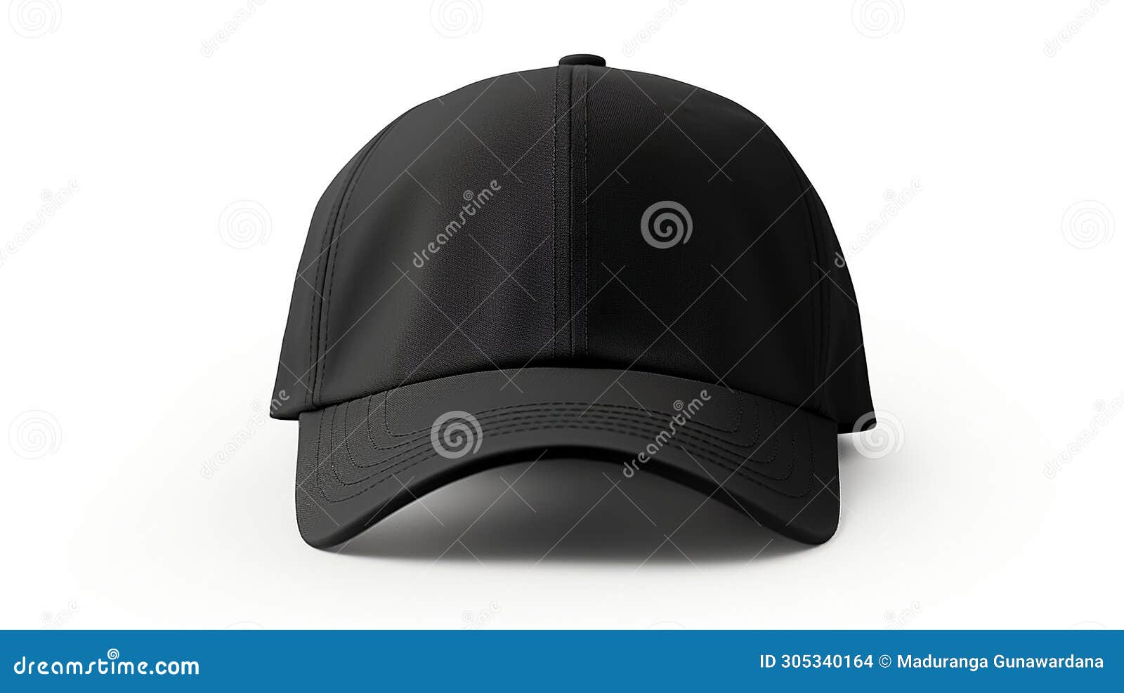 Blank Black Baseball Cap Mockup for E-commerce: High-Quality Front View ...