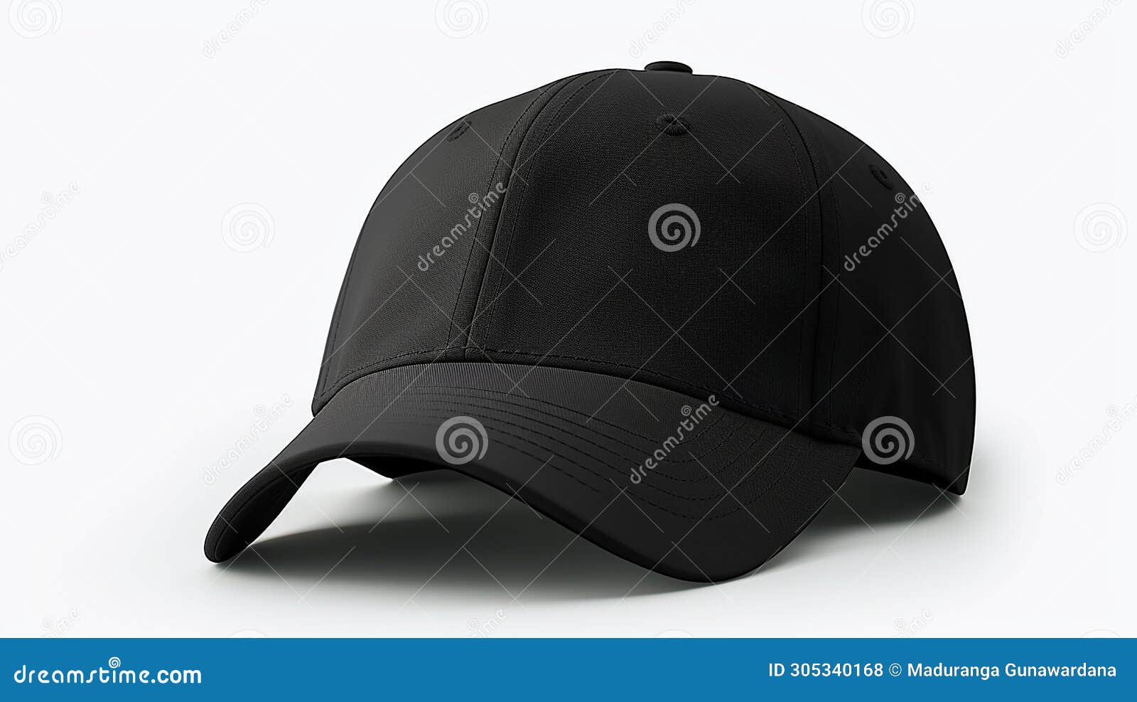 Blank Black Baseball Cap Mockup for E-commerce: High-Quality Front View ...