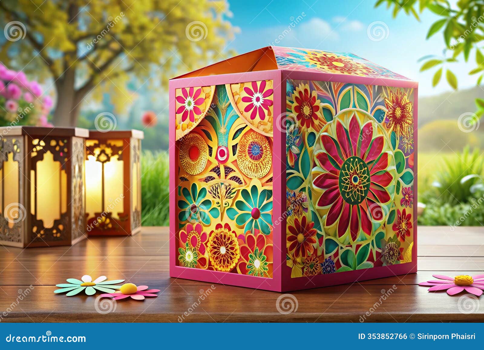 Modern DieCut Packaging Box Template 3D Design Preview for Creative ...