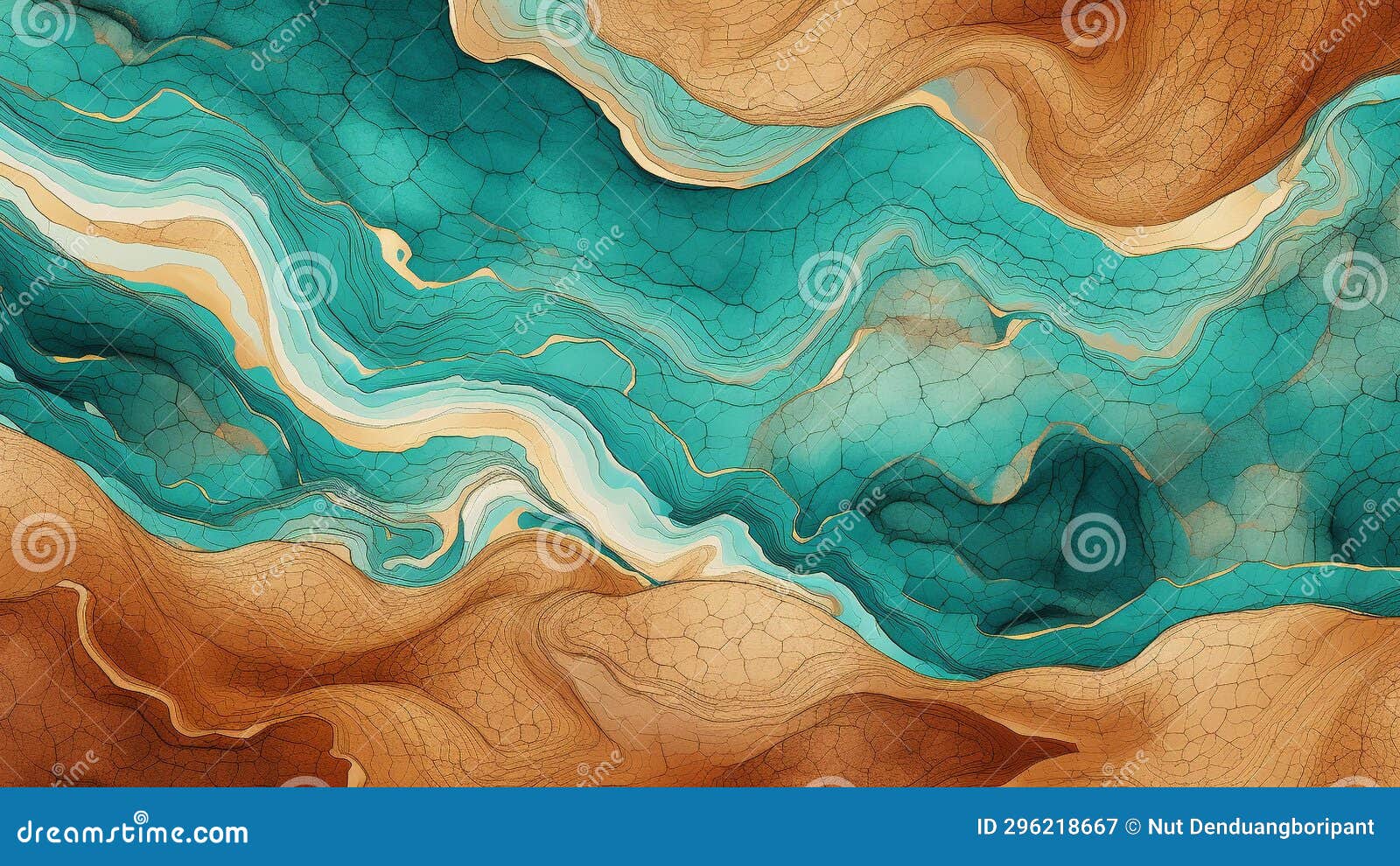 Desert Sand and Turquoise Abstract Pattern Wallpaper Stock Image ...