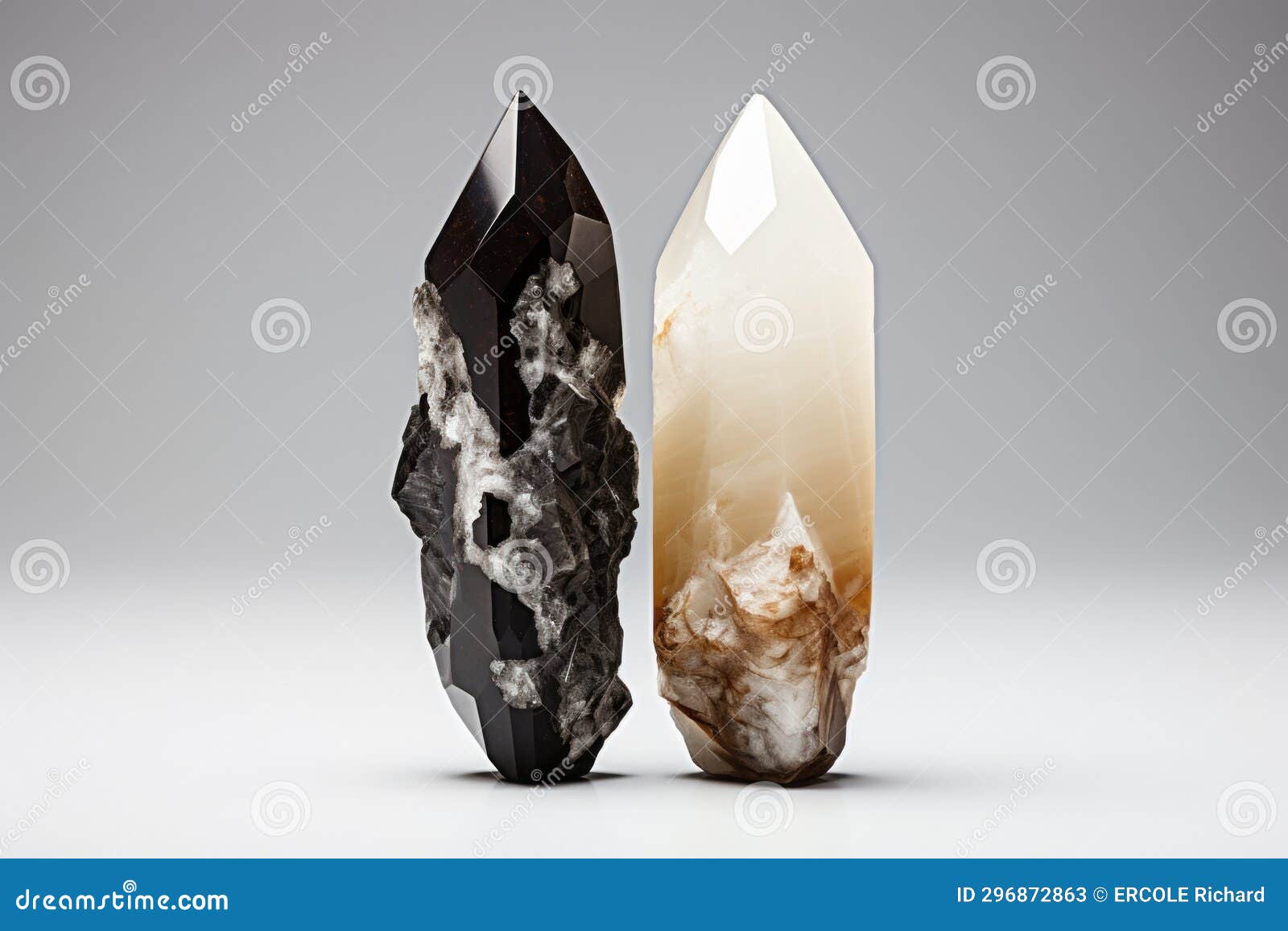 Uniquely Crafted Quartz Stones on White Background Stock Image - Image ...