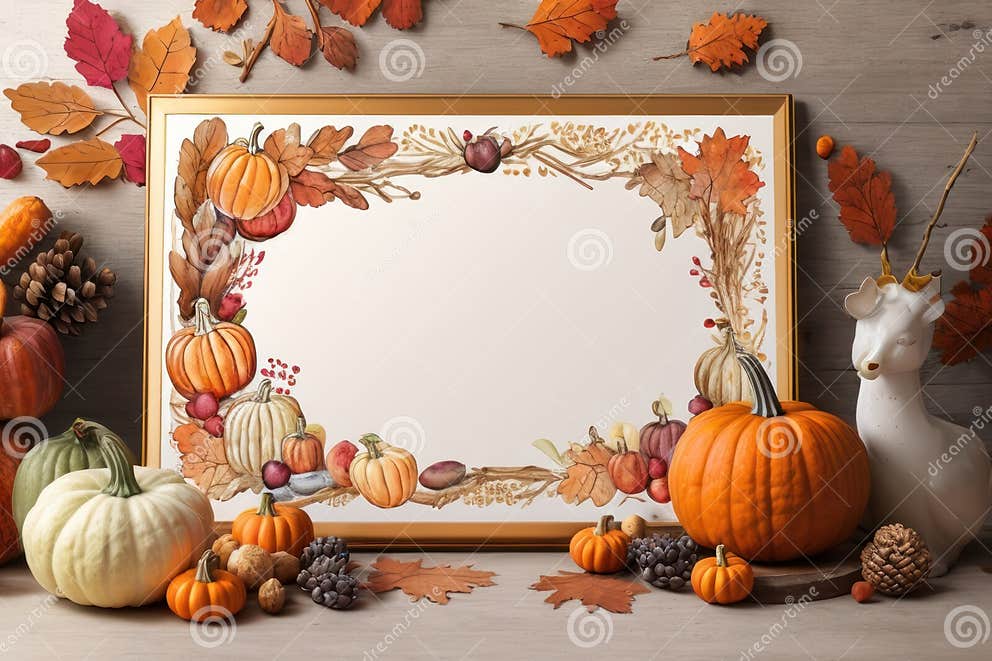 Thanksgiving Frame Enhancement: Sticker with Style and Variety Stock ...