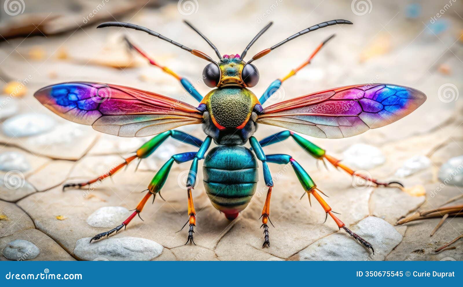 Vibrant MultiColored Spider Wasp Vector Graphics Flat Icons for Modern ...