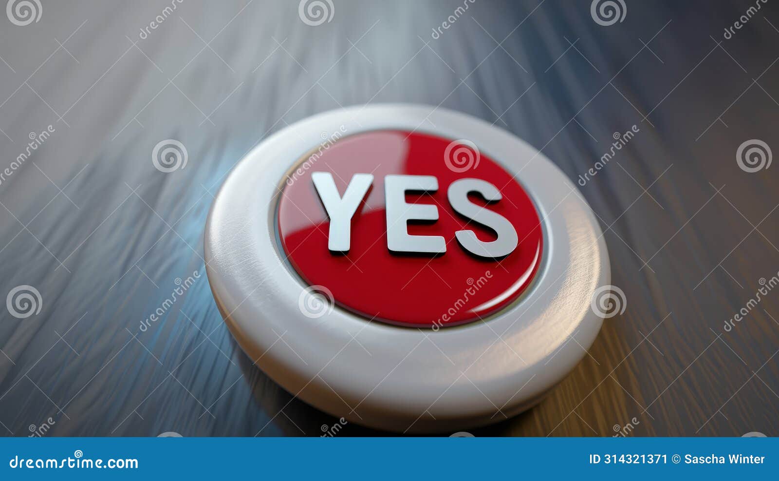 Elevated Affirmation: 3D YES Button Stock Image - Image of choice ...