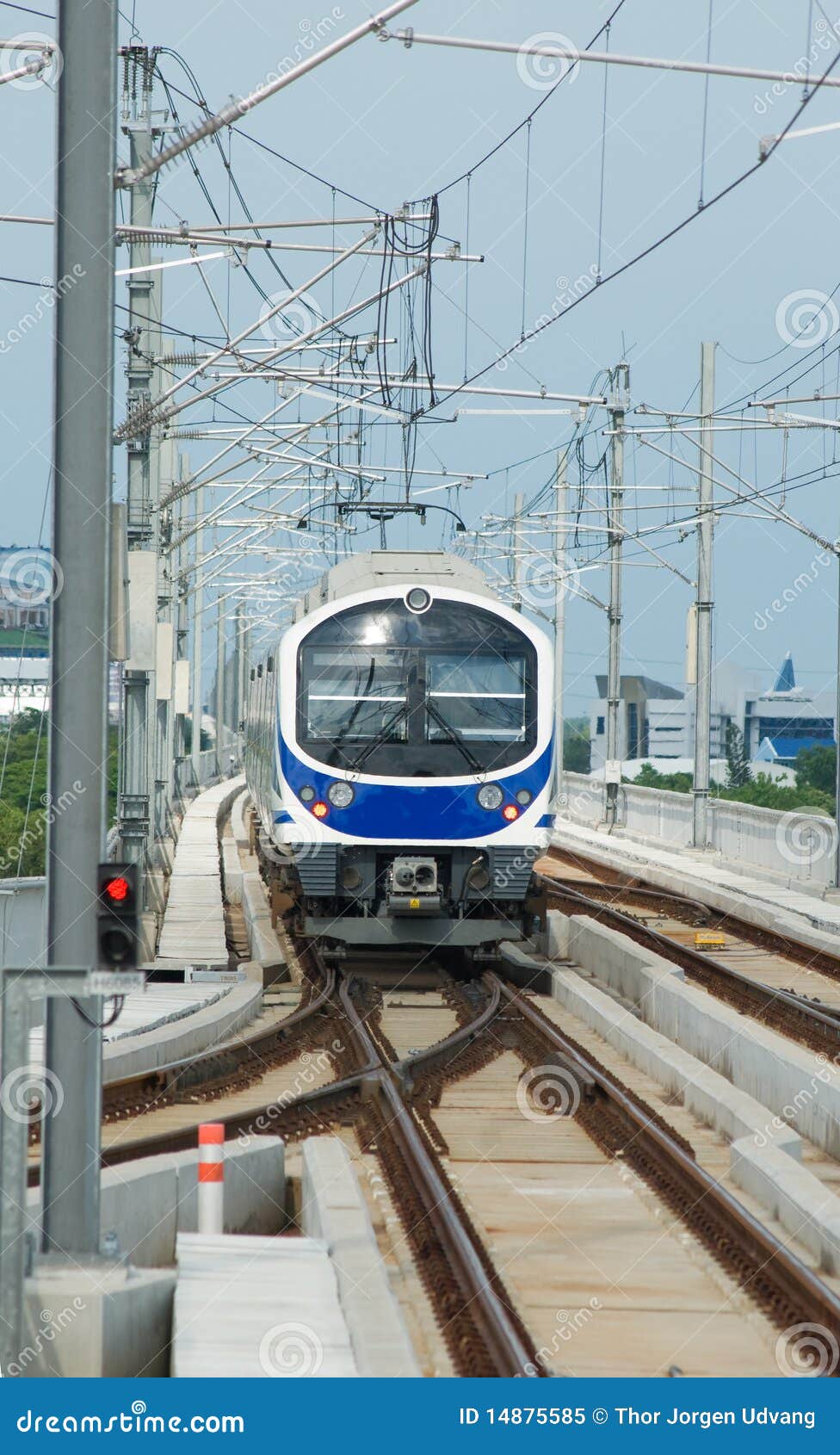 Elevated Airport Link Train in Bangkok Stock Image - Image of link ...