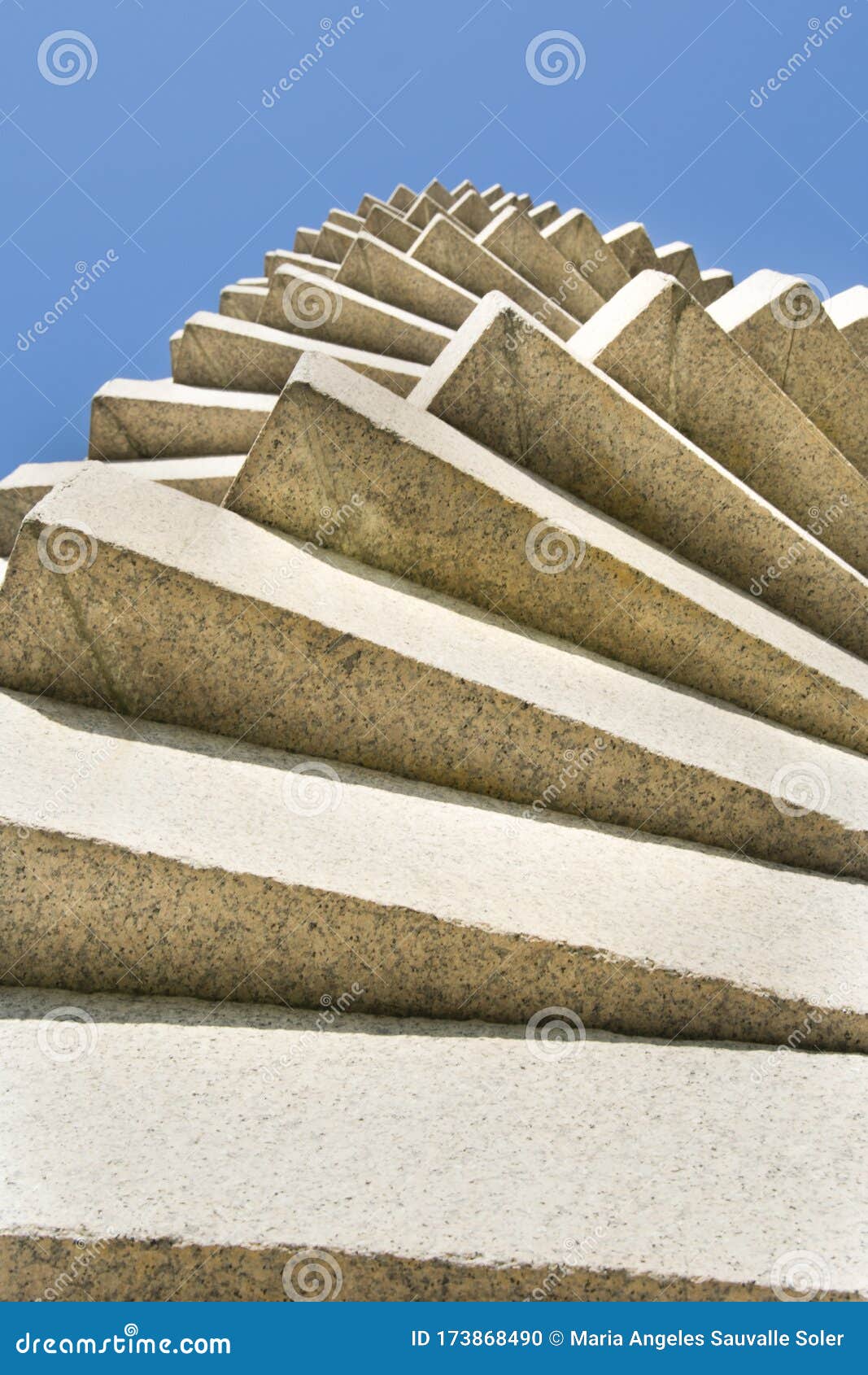 Elevated Column with Granite Plates. Stock Photo - Image of ...