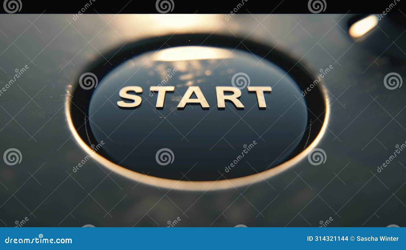 Elevated Commencement: 3D START Button Stock Photo - Image of commence ...