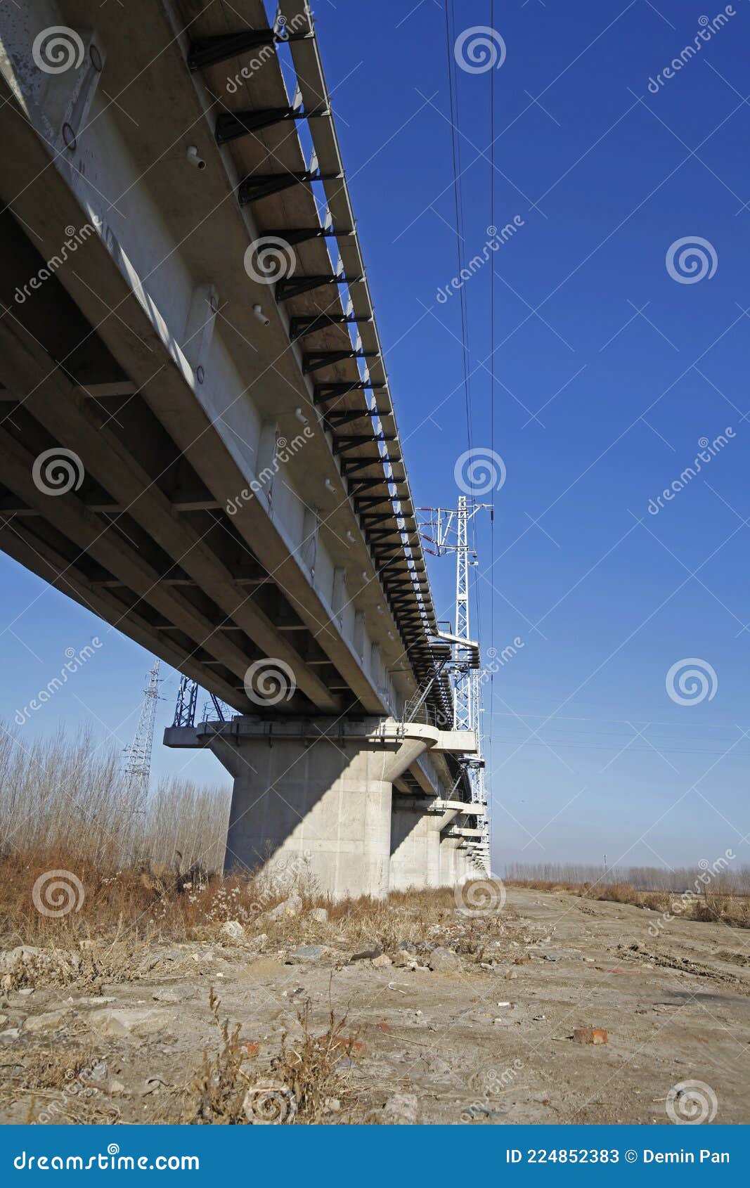 Elevated Concrete Bridge Structure Stock Image - Image of flyovers ...