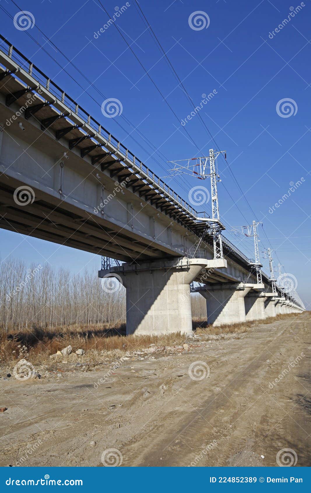 Elevated Concrete Bridge Structure Stock Image - Image of destination ...
