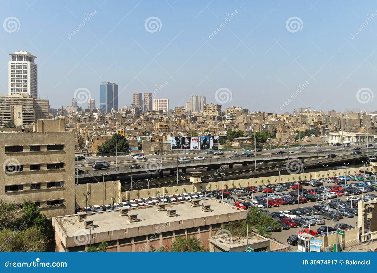 Elevated Expressway Cairo editorial photography. Image of skyline ...
