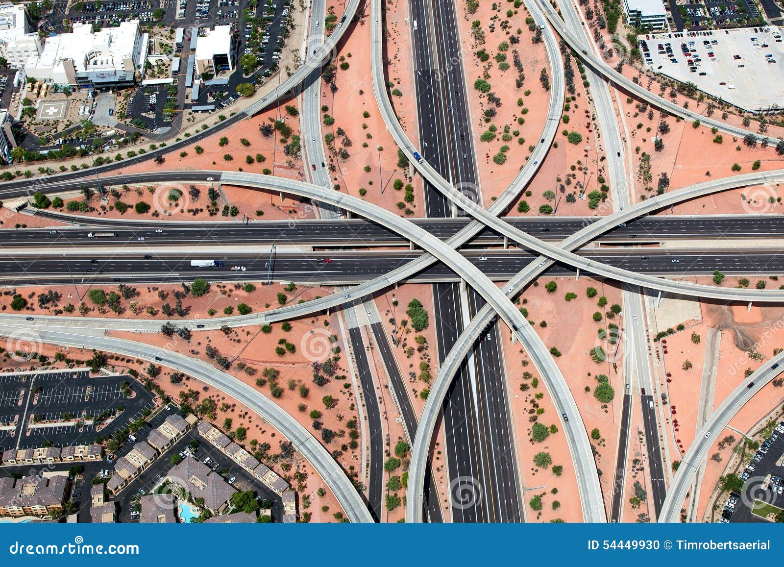Elevated Interchange stock photo. Image of flow, metropolitan - 54449930