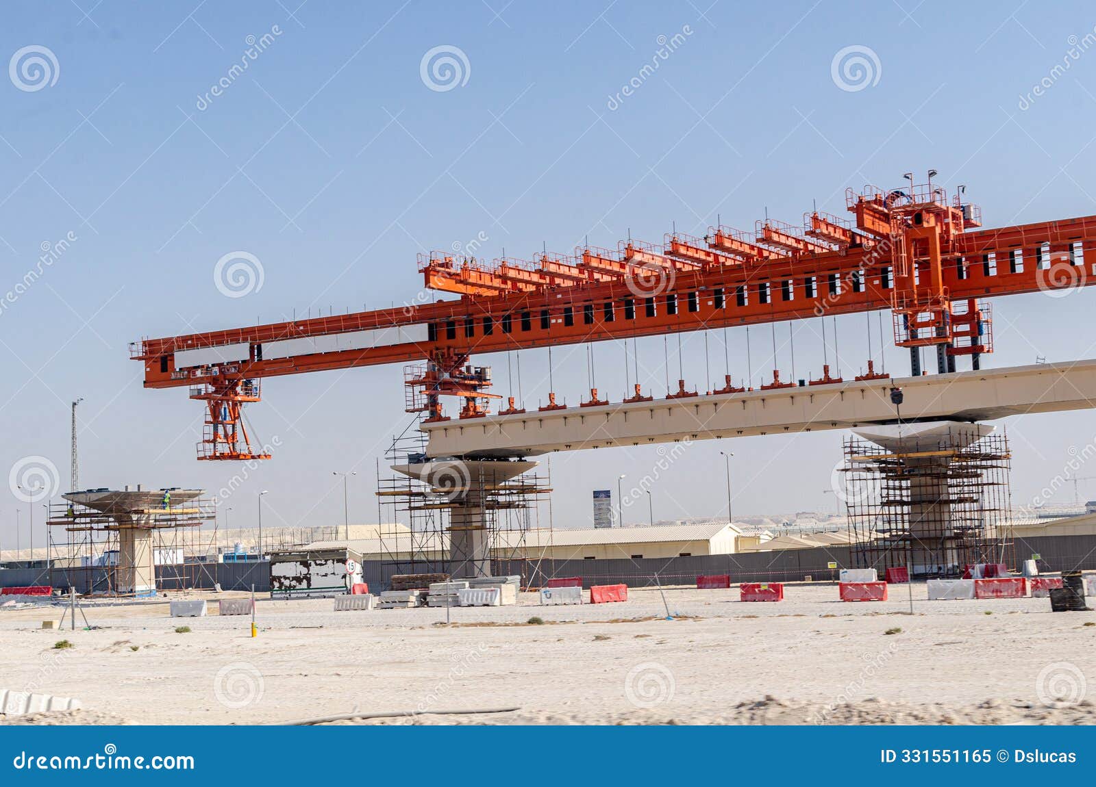Elevated Metro Track Construction Stock Image - Image of logistics ...