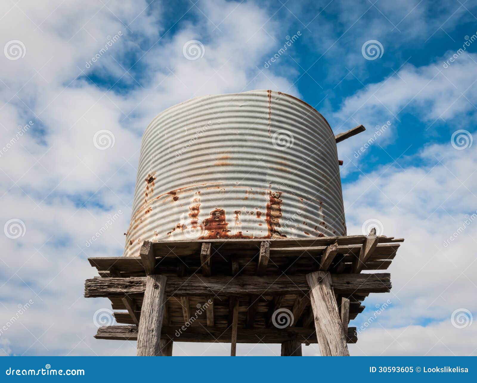 Elevated old water tank stock image. Image of round, raised - 30593605