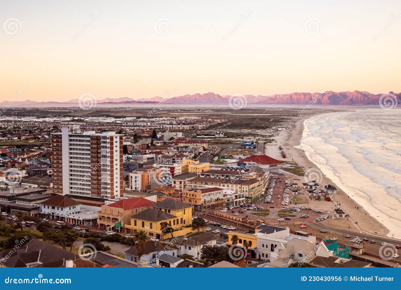 Elevated Panoramic View of Muizenberg Beach Cape Town Editorial Photo ...
