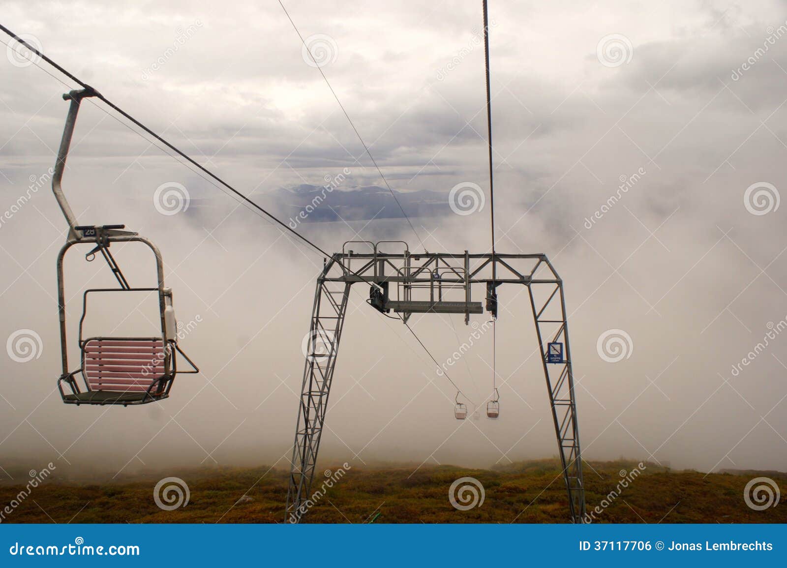 An Elevated Passenger Ropeway Stock Photo - Image of lift, chairlift ...