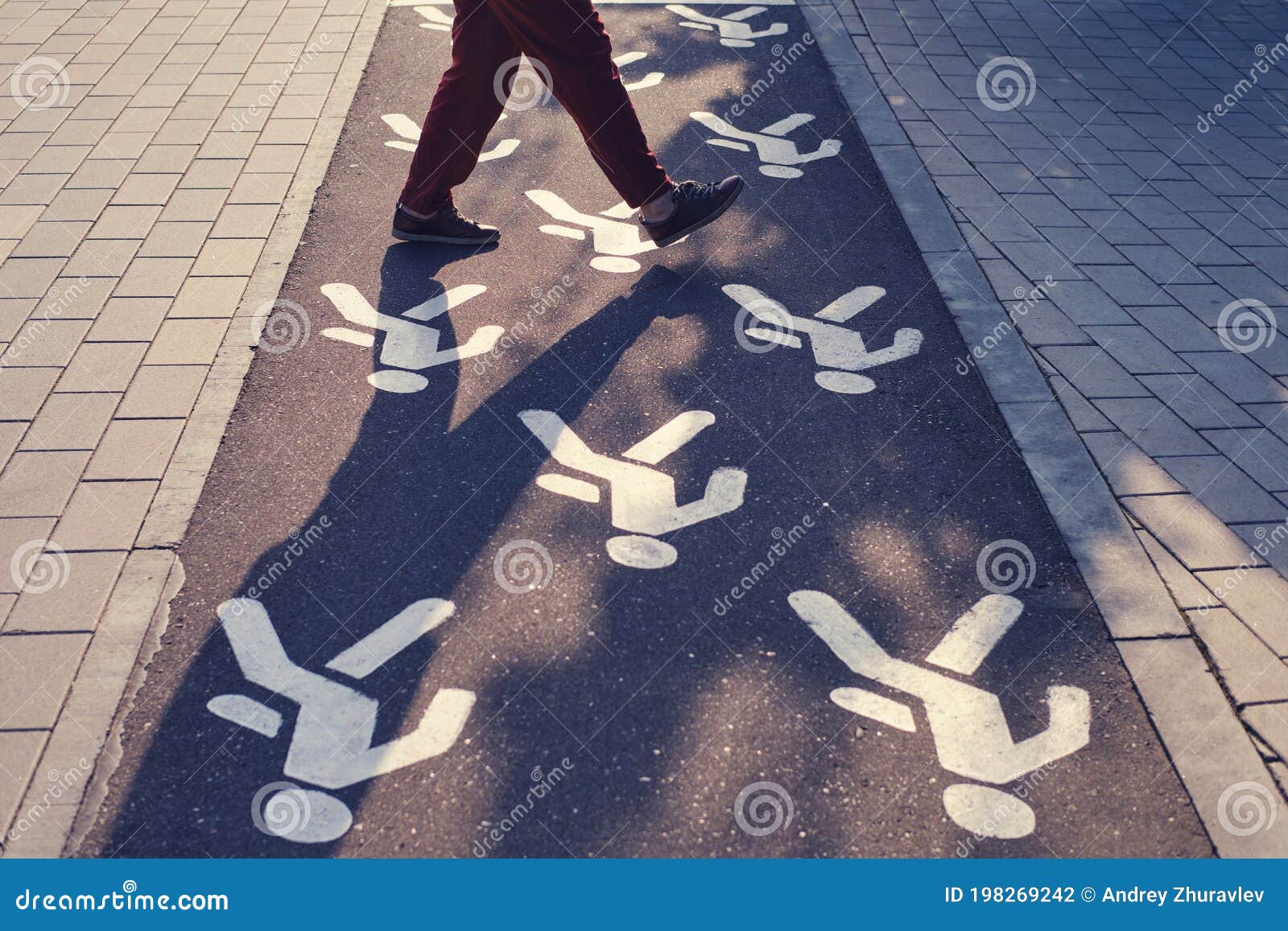 Elevated Pedestrian Crossing on the Bike Path Stock Photo - Image of crossing, elevated: 198269242