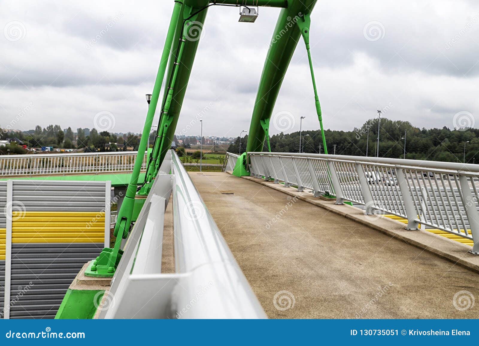 Elevated Pedestrian Crossing from the Inside. Safe Passage Across the ...