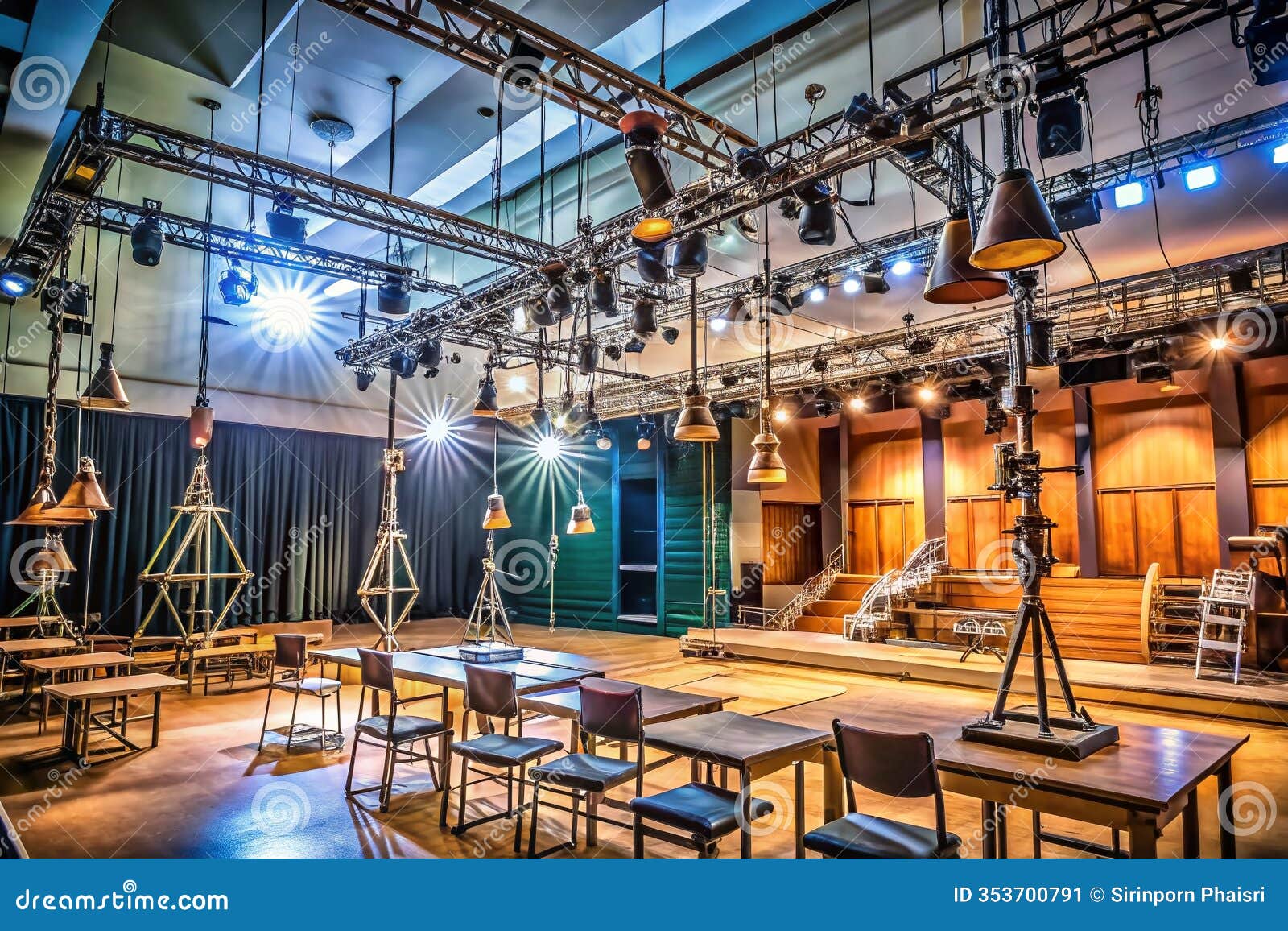 Rigging Stage Lighting Truss Royalty-Free Cartoon | CartoonDealer.com ...