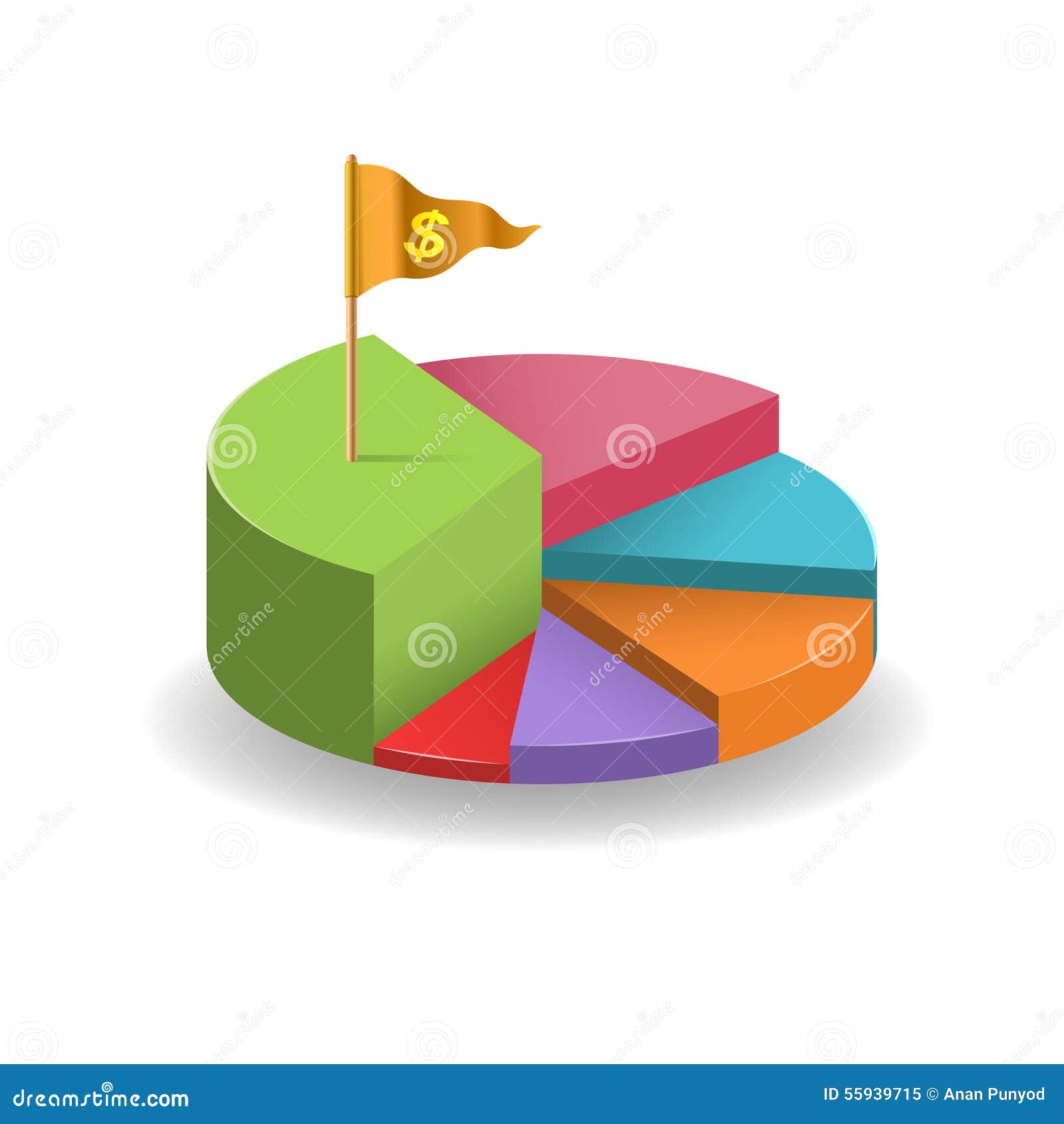 Elevated 3d Pie Chart Royalty-Free Stock Photo | CartoonDealer.com ...