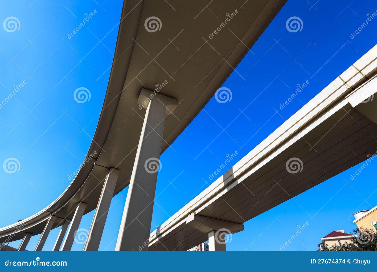 Elevated road stock photo. Image of pillar, quick, background - 27674374