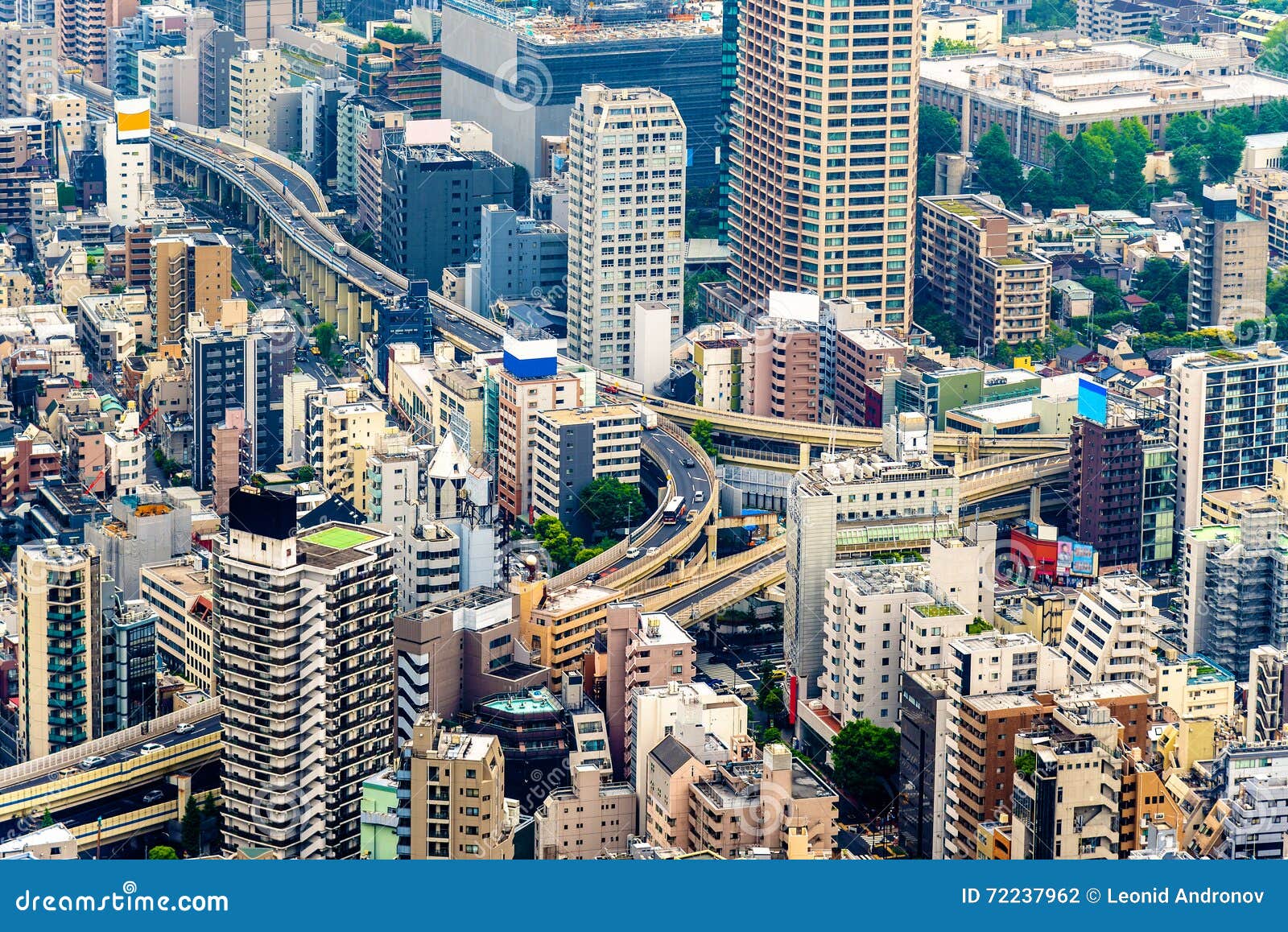 Elevated Road Interchange in Tokyo City Centre Stock Photo - Image of ...