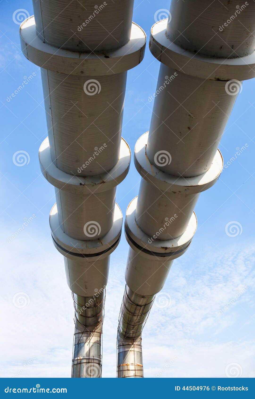 Elevated Section of the Pipelines Stock Photo - Image of infrastructure ...