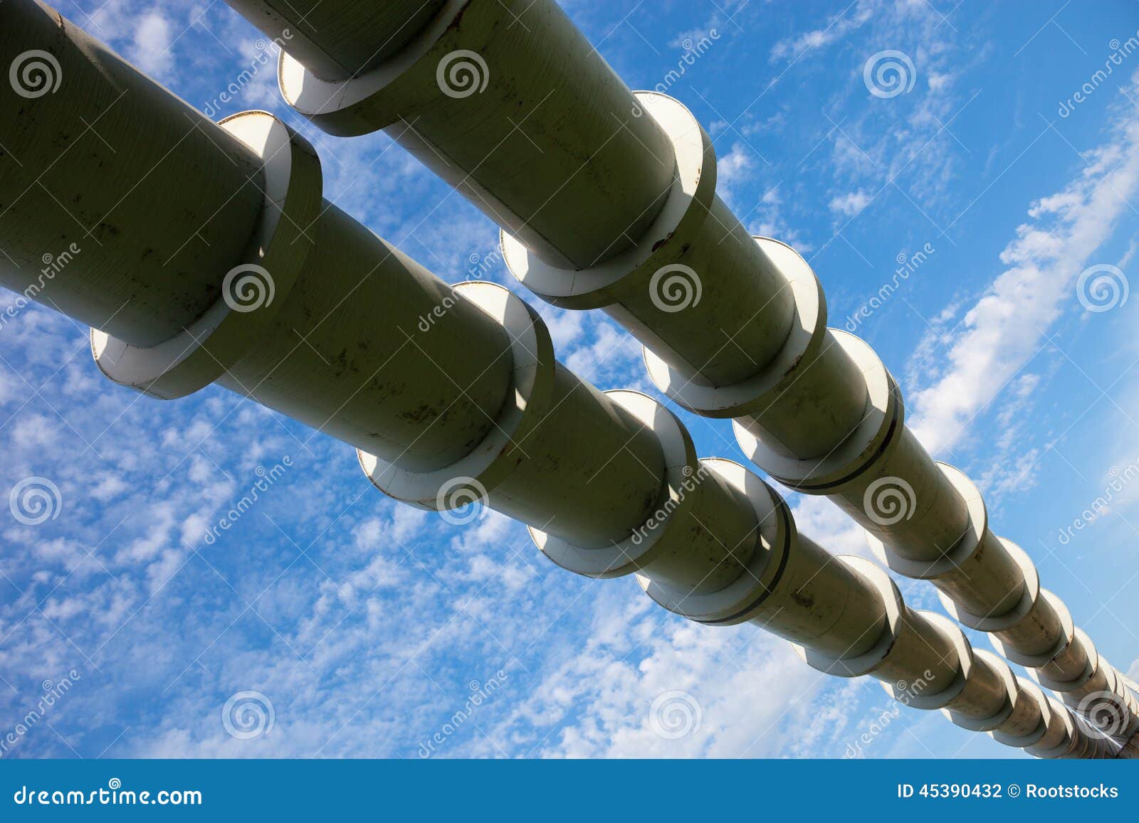 Elevated Section of the Pipelines Stock Photo - Image of iron, elevated ...
